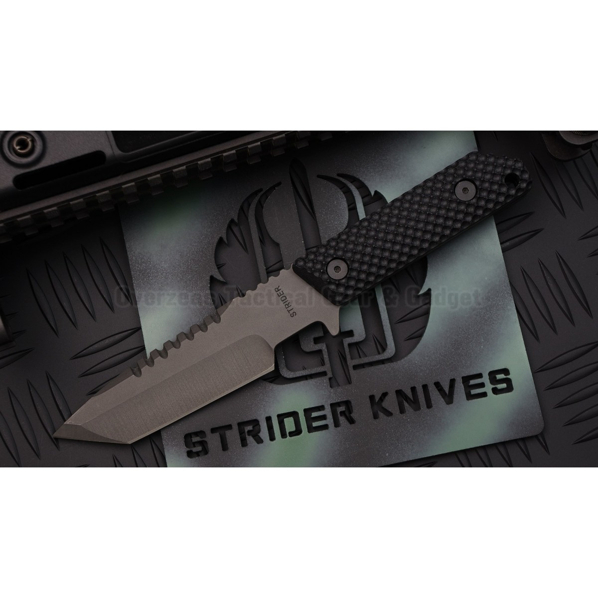 มีดใบตาย Strider Knives Fixed: HT-T (Tanto) Gunner Grip Black G-10